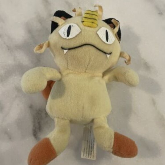 Toys | Pokemon Meowth Vintage Plush 6 1998 Game Freak Hasbro Stuffed ...